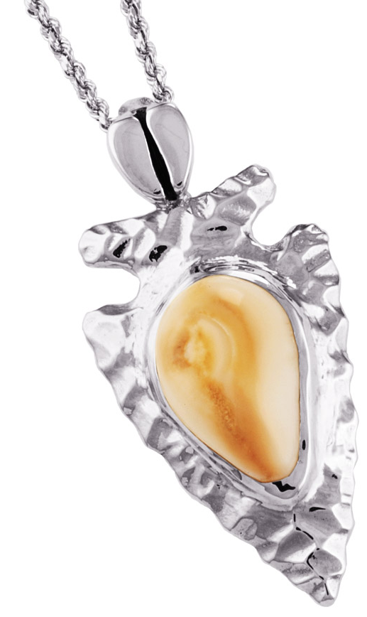 Frontier Collection Women's Custom Sterling Silver Elk-Ivory Arrowhead ...